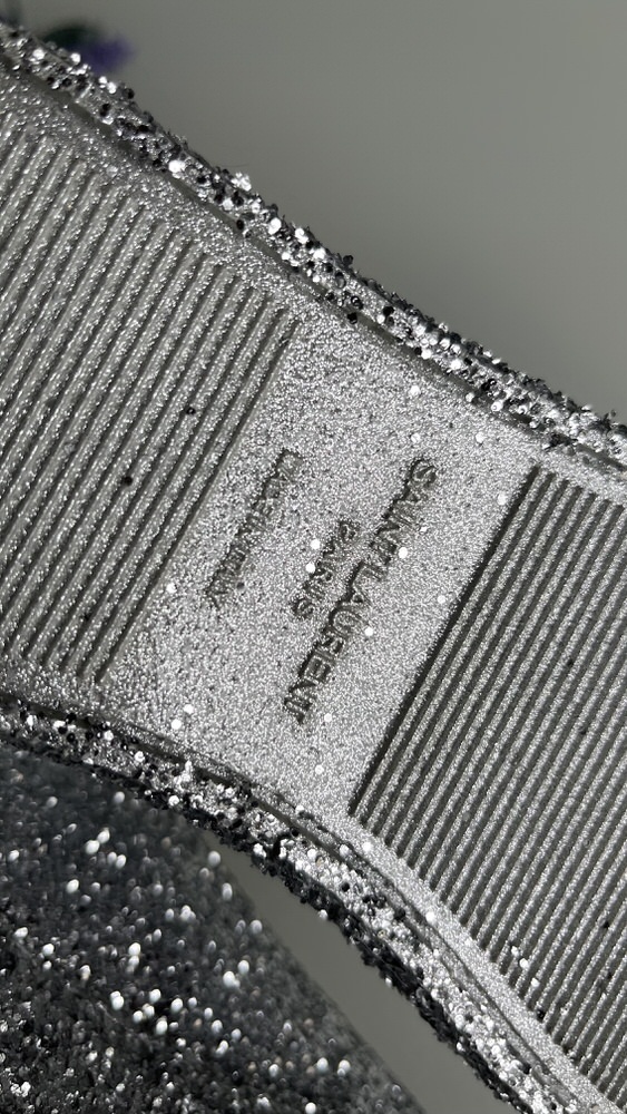 YSL Glitter Sneakers Silver - LVLENKA Luxury Consignment