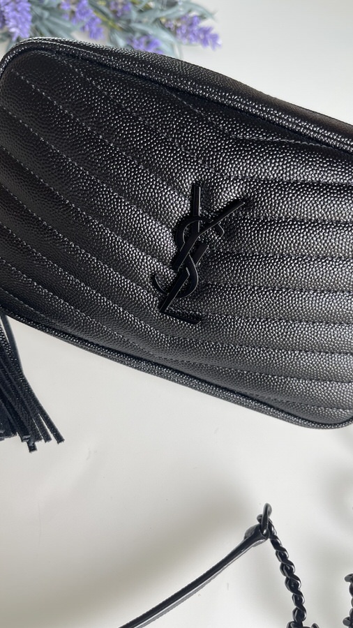 YSL Mini Lou Crossbody Black/Black - LVLENKA Luxury Consignment