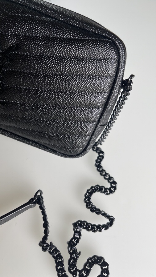 YSL Mini Lou Crossbody Black/Black - LVLENKA Luxury Consignment