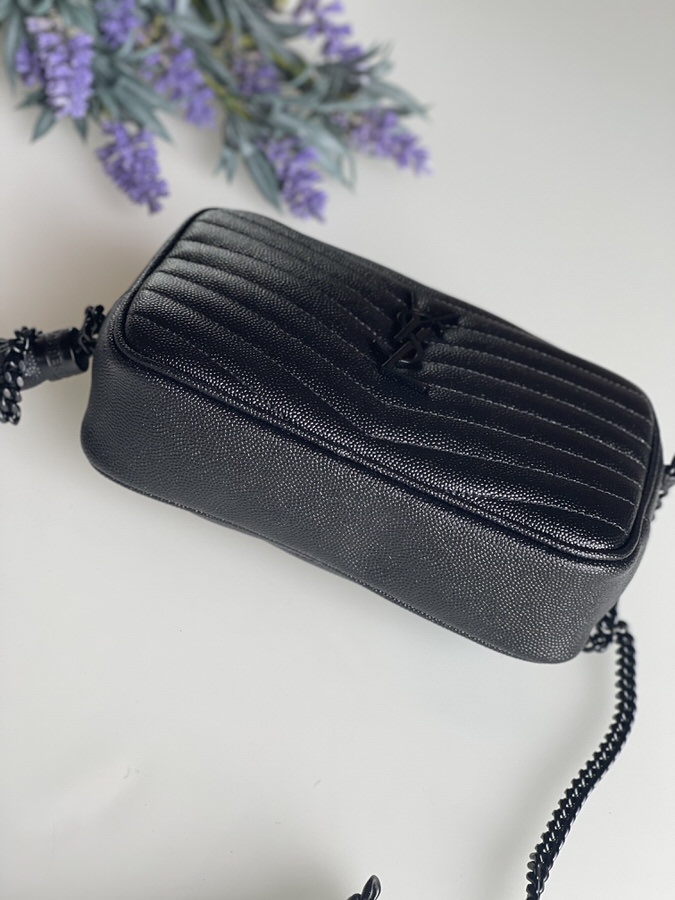 YSL Mini Lou Crossbody Black/Black - LVLENKA Luxury Consignment