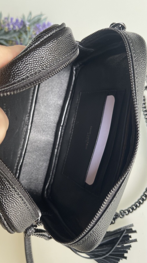 YSL Mini Lou Crossbody Black/Black - LVLENKA Luxury Consignment