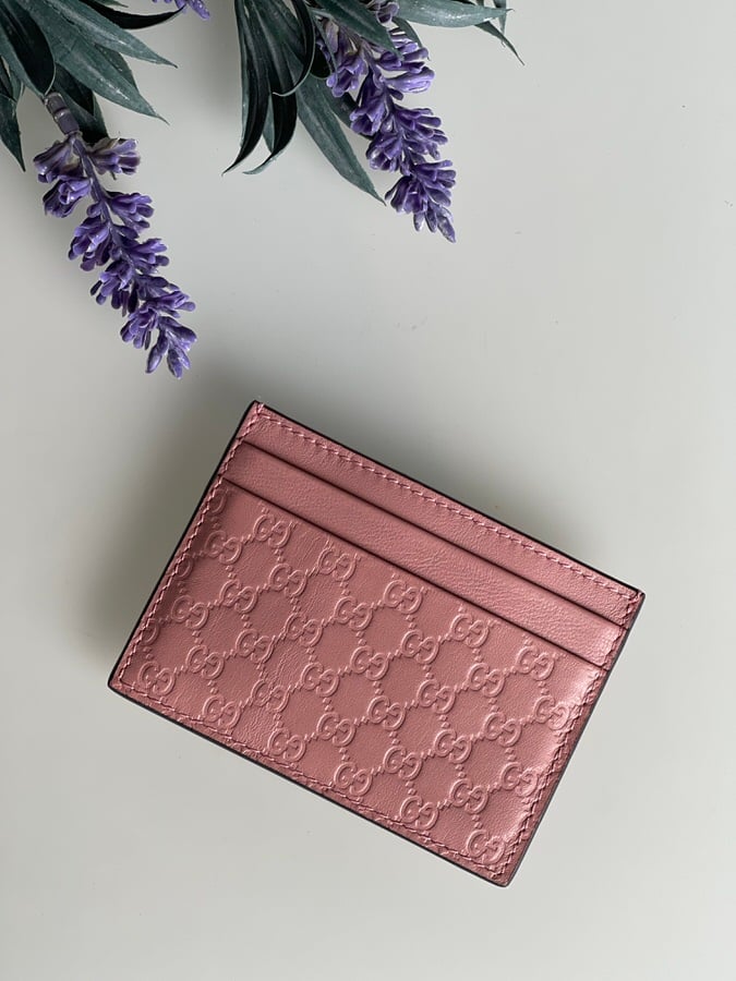 Gucci Card Case Pink - LVLENKA Luxury Consignment