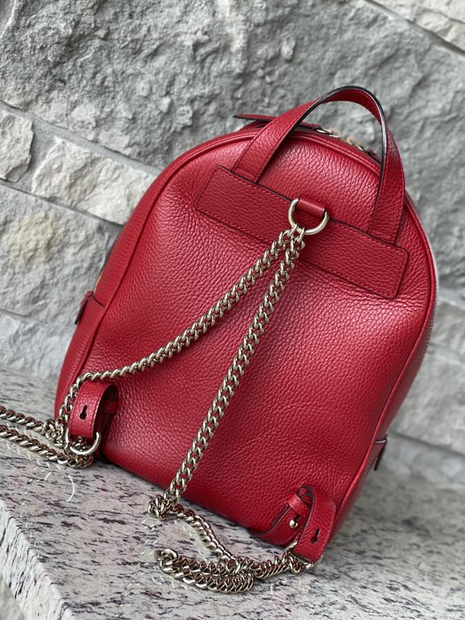Gucci Soho Backpack Red - LVLENKA Luxury Consignment