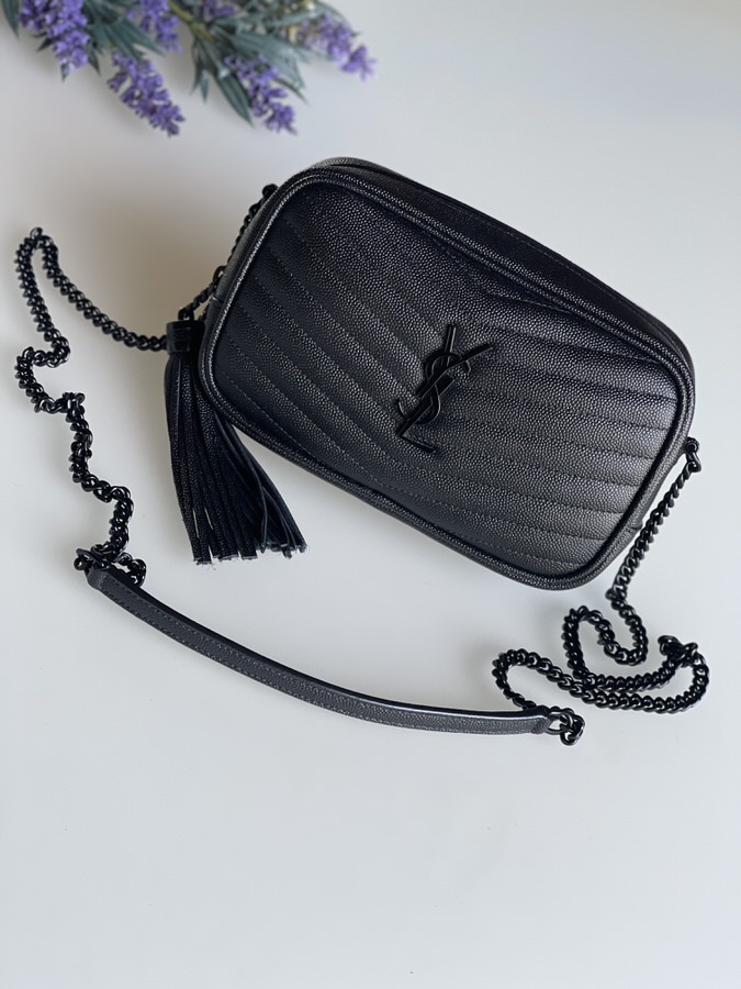 YSL Mini Lou Black/Black - LVLENKA Luxury Consignment