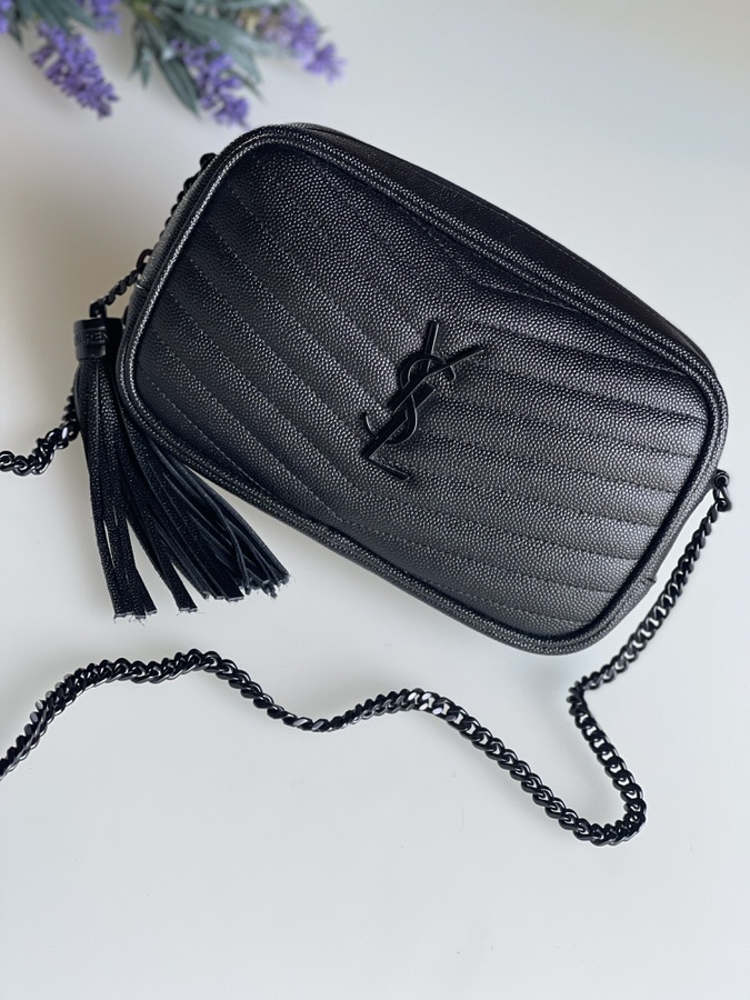 YSL Mini Lou Black/Black - LVLENKA Luxury Consignment