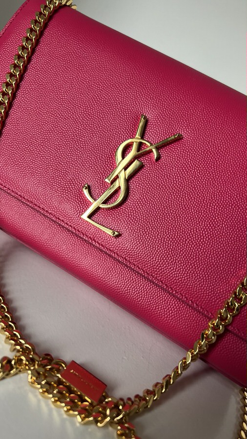 YSL Medium Kate Bright Pink GHW - LVLENKA Luxury Consignment