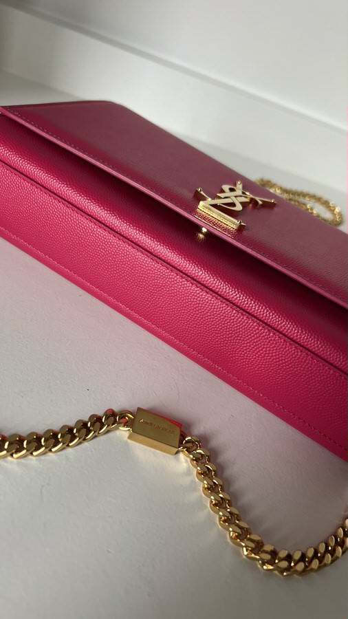 YSL Medium Kate Bright Pink GHW - LVLENKA Luxury Consignment