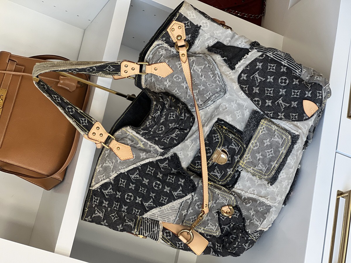 Louis Vuitton Denim Patchwork Cabby XL Shoulder Bag - LVLENKA Luxury ...