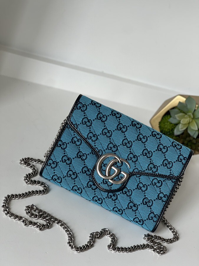 Gucci Blue Marmont WOC - LVLENKA Luxury Consignment
