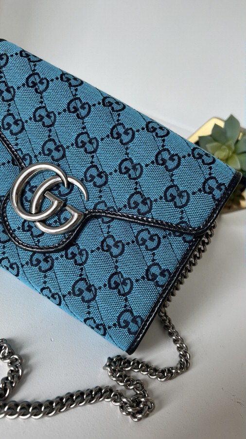 Gucci Blue Marmont WOC - LVLENKA Luxury Consignment