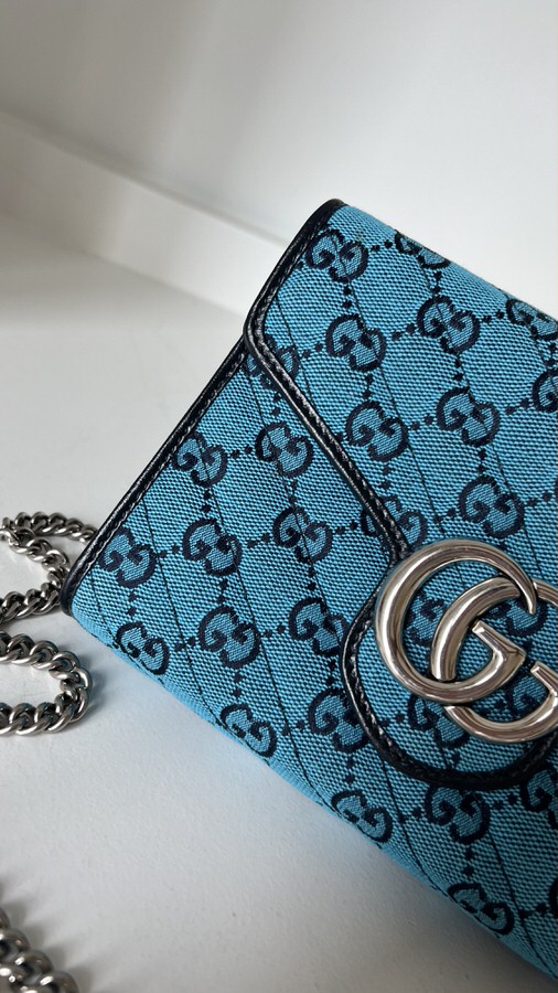 Gucci Blue Marmont WOC - LVLENKA Luxury Consignment