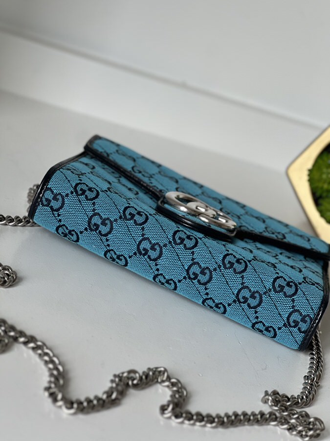 Gucci Blue Marmont WOC - LVLENKA Luxury Consignment