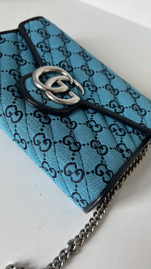 Gucci Blue Marmont WOC - LVLENKA Luxury Consignment