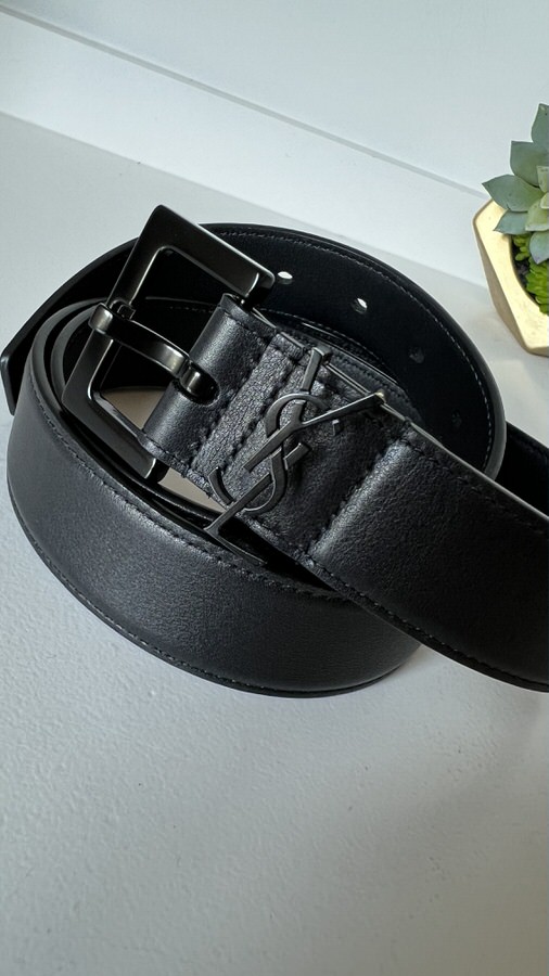 YSL Belt Black/Black - LVLENKA Luxury Consignment