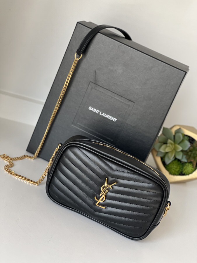 YSL Lou Mini Black Crossbody - LVLENKA Luxury Consignment
