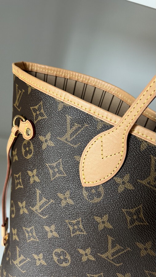 Louis Vuitton Neverfull MM Monogram Beige - LVLENKA Luxury Consignment