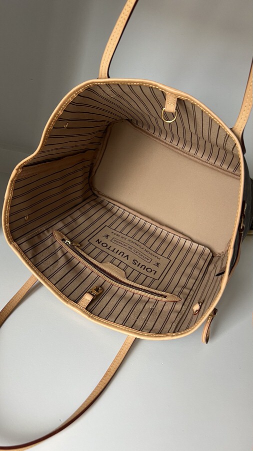 Louis Vuitton Neverfull MM Monogram Beige - LVLENKA Luxury Consignment