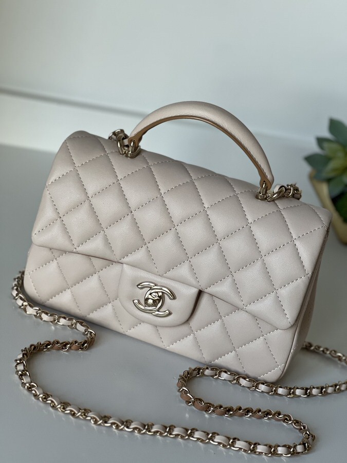 Chanel Mini Rectangular Top Handle Lambskin - LVLENKA Luxury Consignment