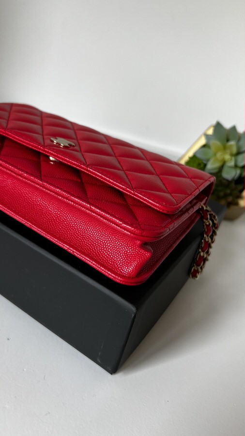 Chanel Red Caviar WOC - LVLENKA Luxury Consignment