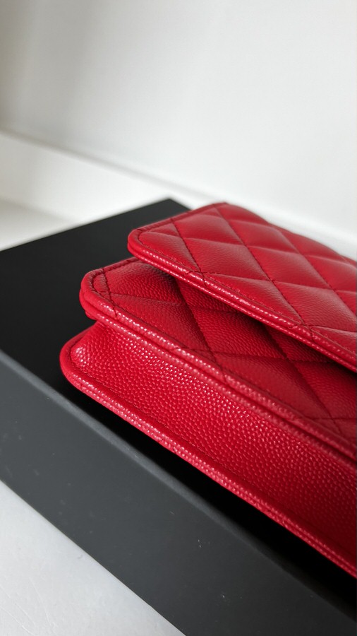Chanel Red Caviar WOC - LVLENKA Luxury Consignment