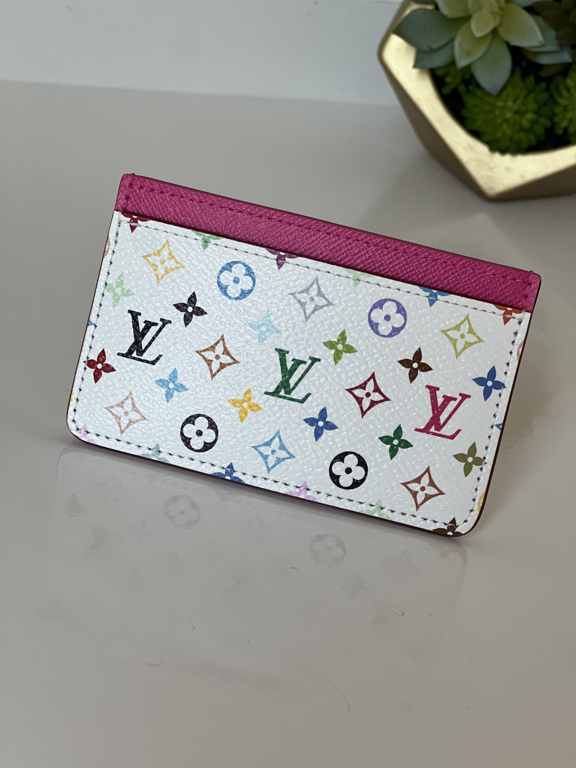 Louis Vuitton Multicolor Card Holder - LVLENKA Luxury Consignment